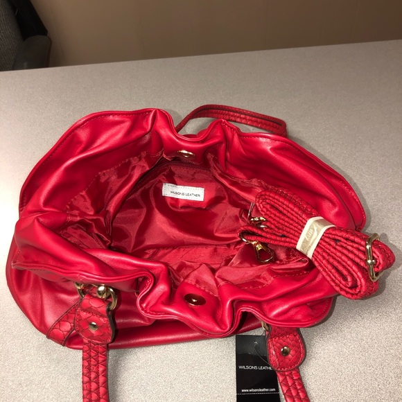 Wilsons Leather | Bags | 2 Wilsons Leather Nwt Red Bag 15x11 | Poshmark